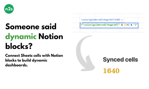 Notion2Sheets | Notion Everything